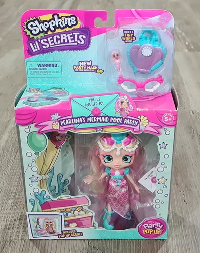 Shopkins Lil' Secrets Pearlina's Mermaid Pool Party, Party Pop Ups, NEW ...