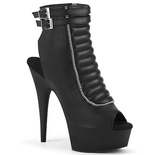 Pleaser Open Toe/Heel Ankle Boot Side Zip Adult Women Shoes Boots ...