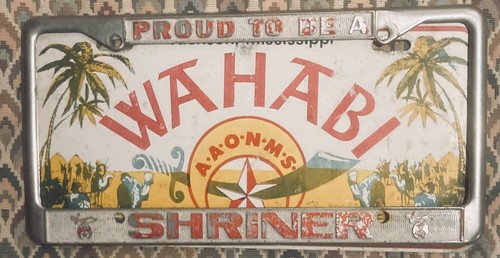SHRINER'S LICENSE PLATE & FRAME, Jackson, Miss. | eBay