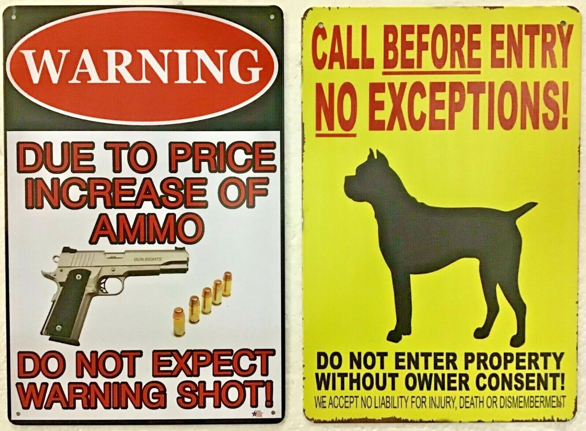 Funny Gun Sign No
