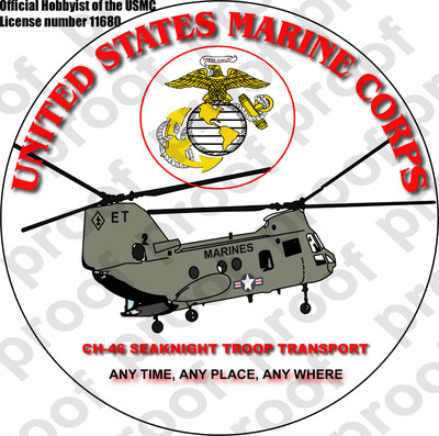 STICKER USMC VET CH 46 SEAKNIGHT HELICOPTER USMC Lisc # 20187 | eBay