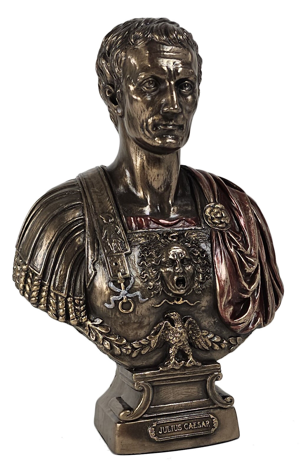 7 1" Gaius Julius Caesar Bust Roman Dictator Emperor Statue Bronze ...