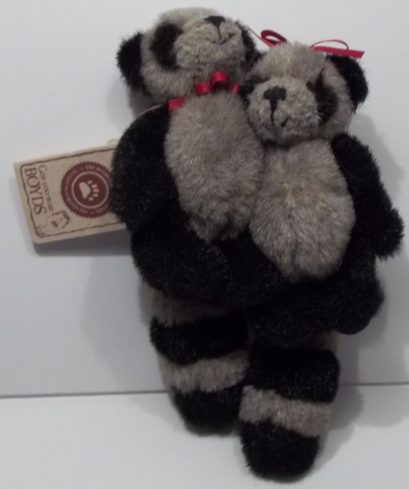 Vintage Boyds Bears Raccoon Plush Set Ricky & Lucy Bandito Noahs Ark ...