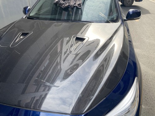 For Infiniti Q50 V37 R Type Carbon Fiber Front Vented Hood Bonnet Body ...