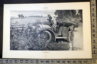 1908 ROMANCE LOVE ELOPEMENT HORSEBACK C EVERETT JOHNSON ART INSERT ...