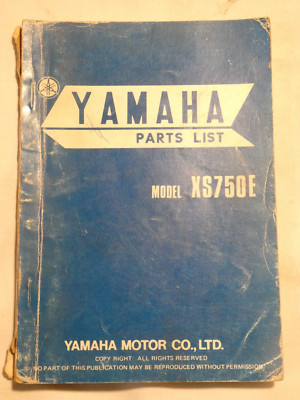 YAMAHA GENUINE PARTS MANUAL XS 750 E OEM 2F9-28198-05 | eBay Australia