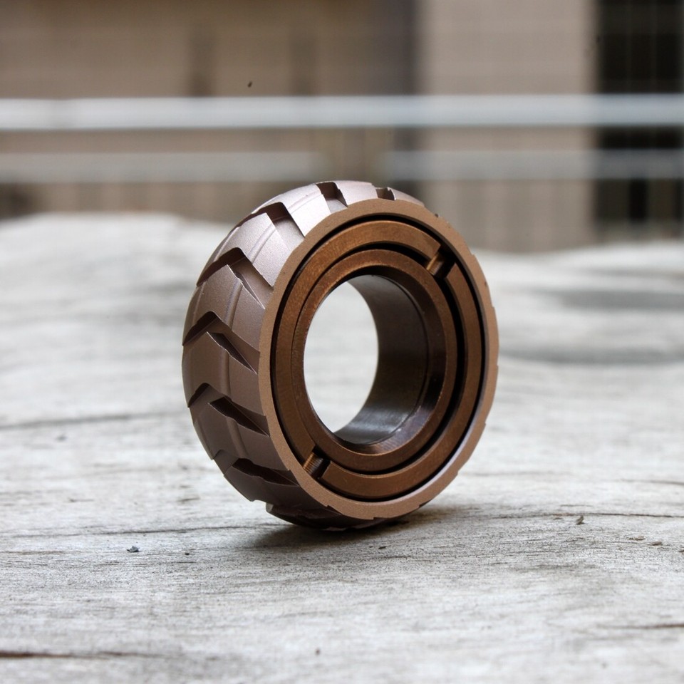 EDC Mechanic Ring Tire Fidget Clicker Magnetic Slider Haptic Toy Stress ...