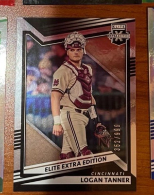 2022 Panini Elite Extra Edition Logan Tanner 352/999 Cincinnati Reds | eBay