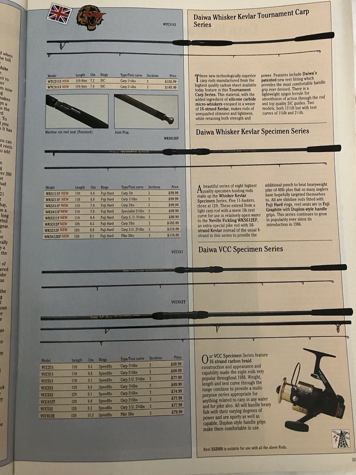 3x Daiwa Whisker k/Lar Esox WKS-612EF Pike Fishing Rods, Superb ...