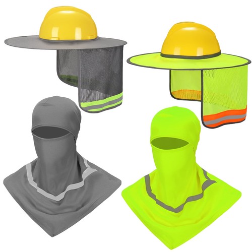 4 Pcs Hard Hat Sun Shade Full Brim Mesh Balaclava Neck Sun Protection ...