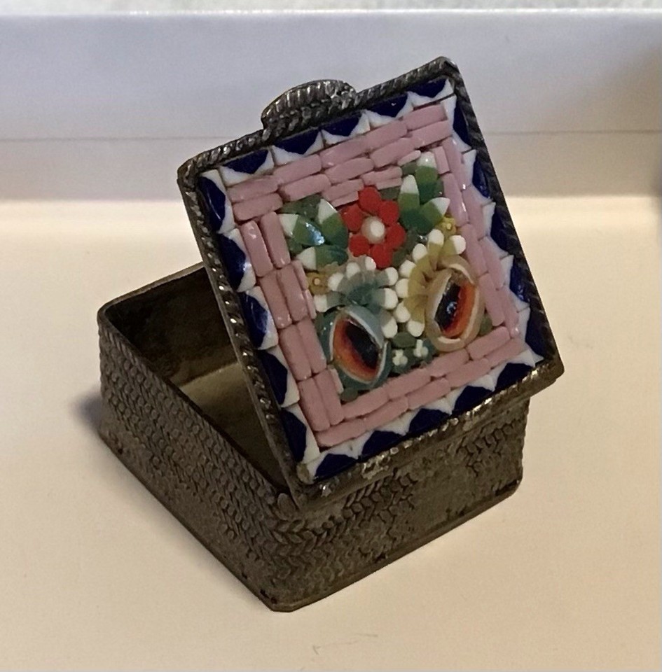 Mosaic Pill Box Made In Italy | eBay