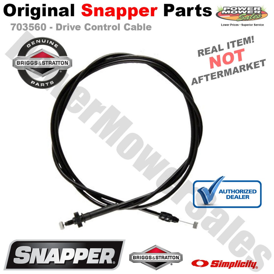 Genuine Snapper Drive Control Cable for Lawn Mowers fits SP85, SP80 ...