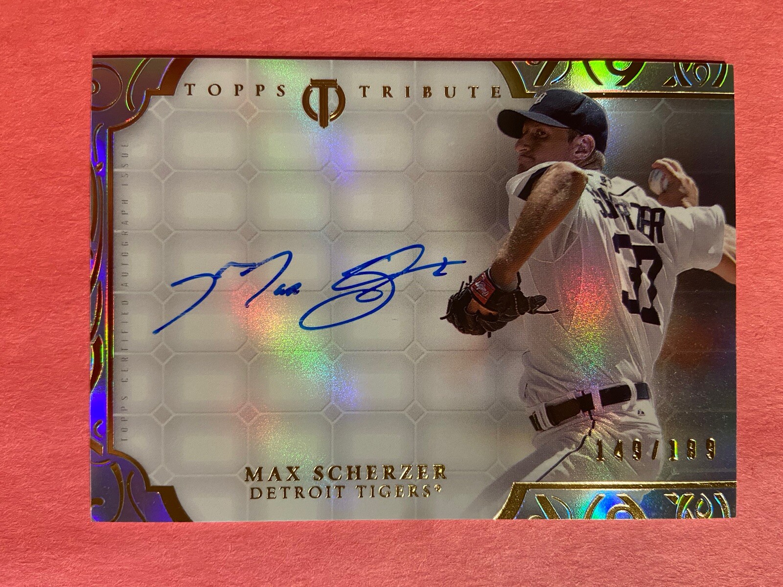 Max Scherzer 2015 Topps Tribute Auto Autograph /189 149/189 | eBay