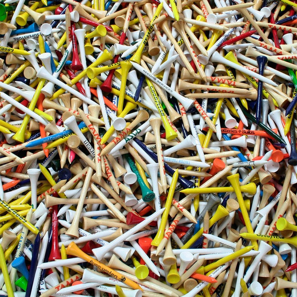 1000 Overrun and Misprinted 2 3/4" Wood Golf Tees, New and Unused ...