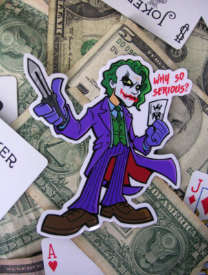Joker Vinyl Sticker Heath Ledger Dark Knight Skateboard Batman DC ...