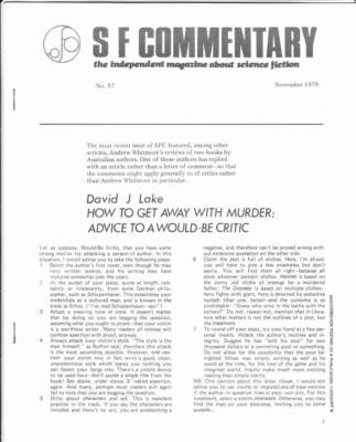SF COMMENTARY #57 - 1979 Australian sci-fi fanzine - David J. Lake | eBay