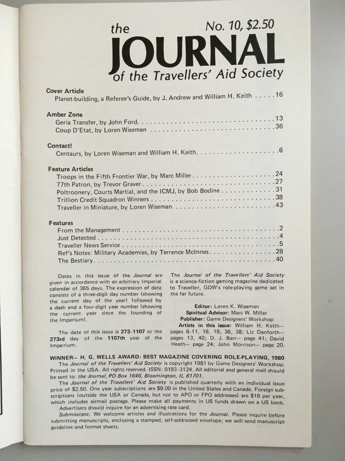 THE JOURNAL of The Travellers' Aid Society No. 10 TRAVELLER | eBay ...
