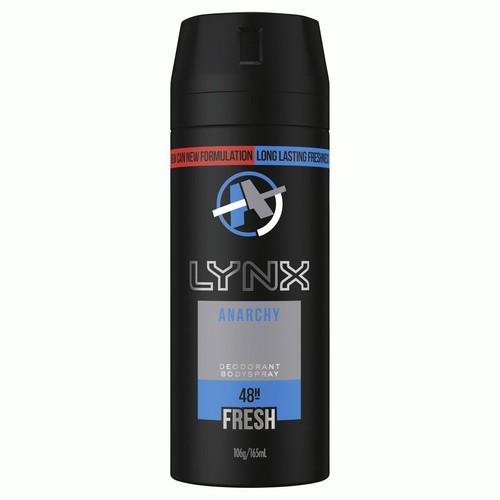 LYNX B/SPRAY ANARCHY NEW 165ML DEODORANT AEROSOL FOR HIM 165 ML BODY ...