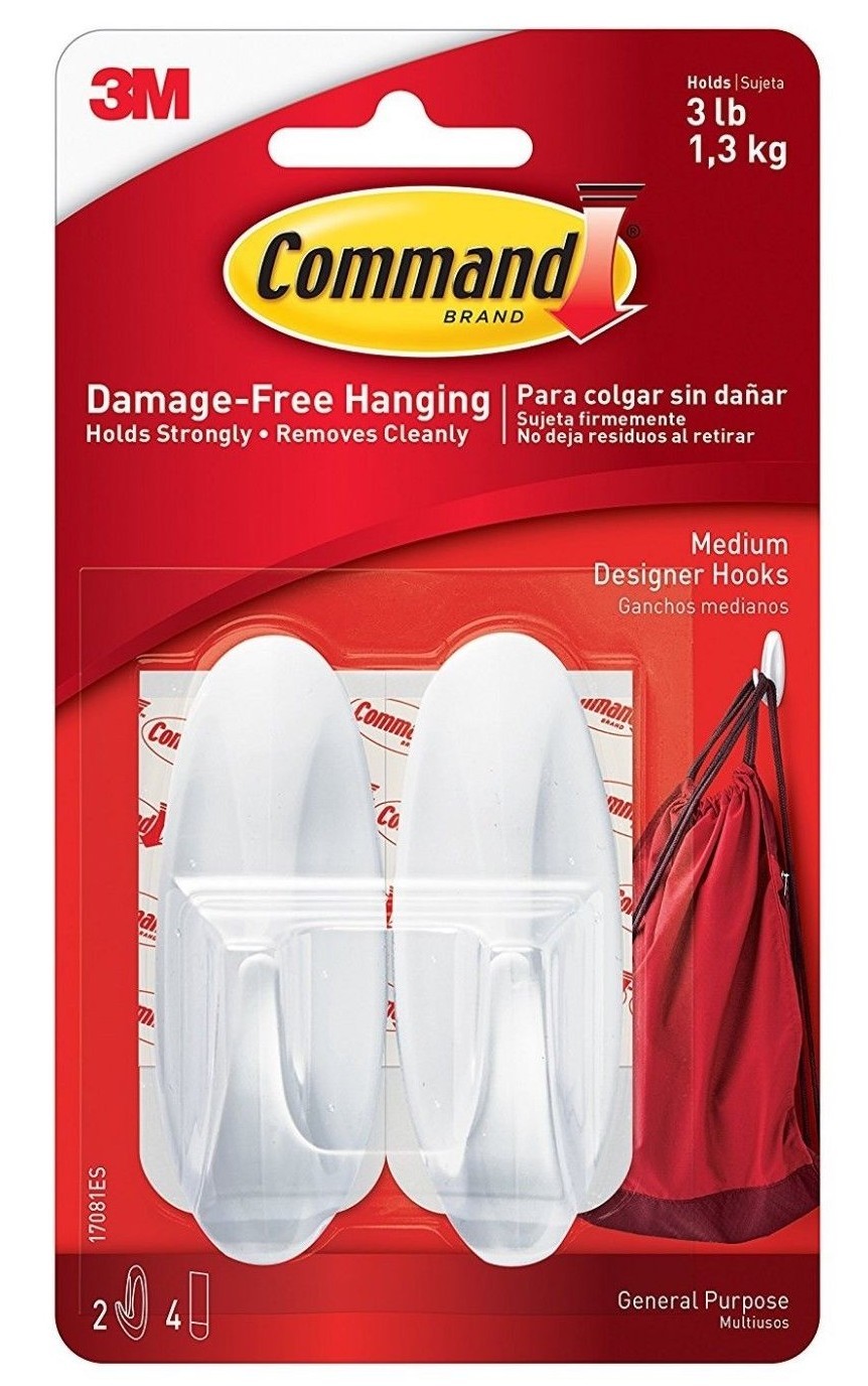 3M COMMAND Hooks, Mini, Utility, Ceiling, Jumbo, Large, Nickel ...