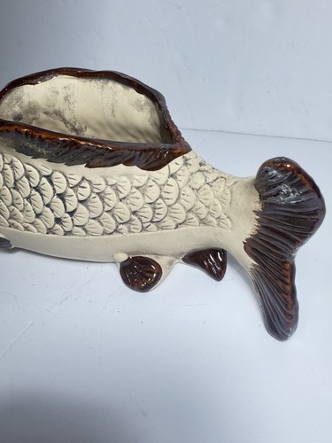 Vintage Ceramic Carp Fish Basket Planter plant pot-succulents | eBay