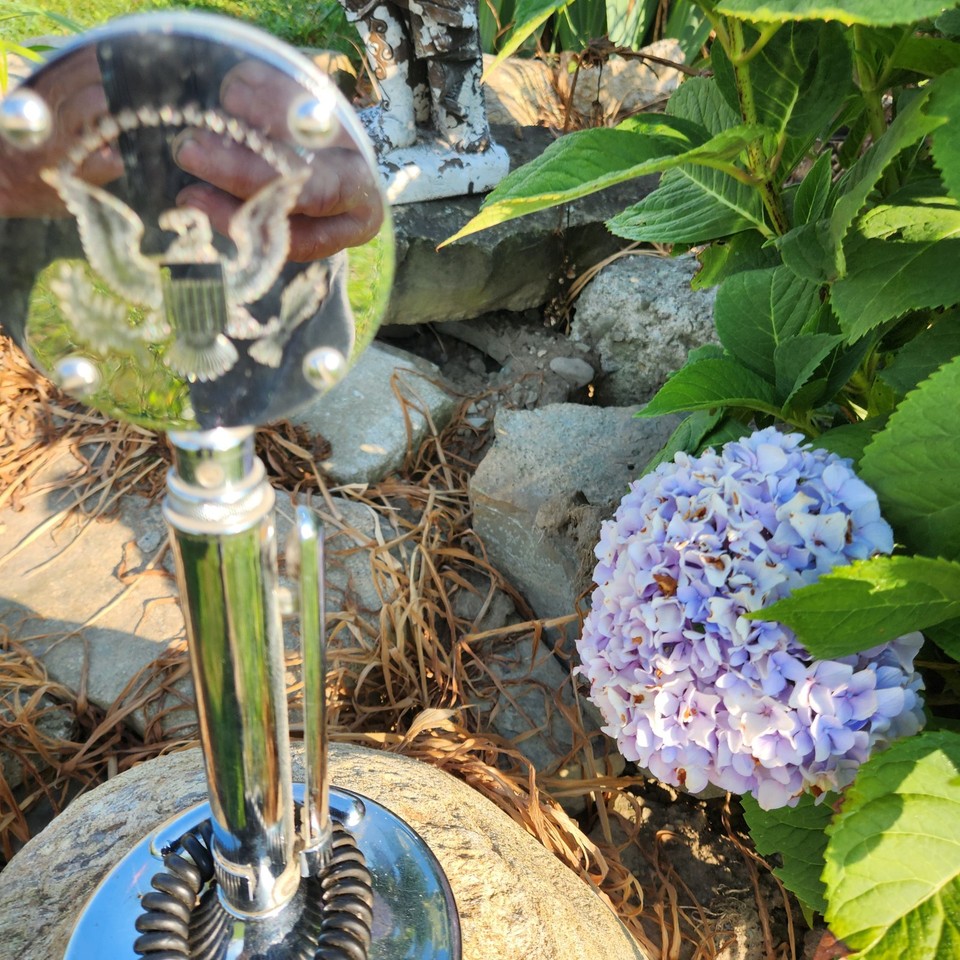 Vintage ASTATIC Silver Eagle D-104 Stand/Desk Microphone w/ 5 Pin Plug ...