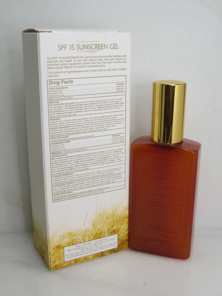 HAMPTON SUN SMART SERIOUS SUNBATHING SPF 15 SUNSCREEN GEL 4 OZ NWB | eBay