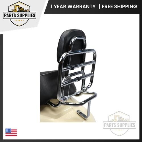Prima Rear Rack Chrome with Backrest fits Genuine Buddy Kick 125 ...