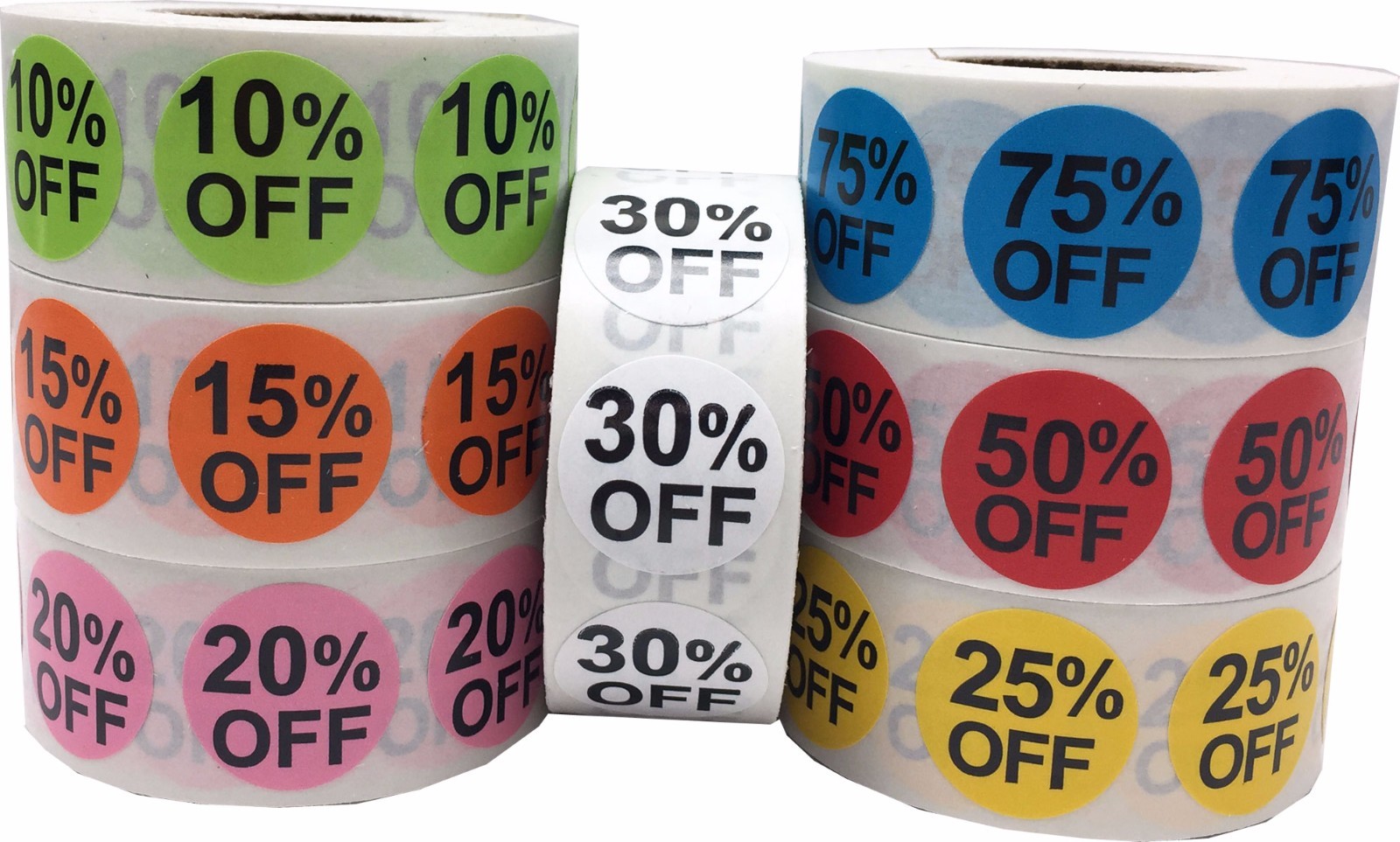 Percent Off Sale Stickers | 0.75" Inch Round | 500 Pack | Pick a ...