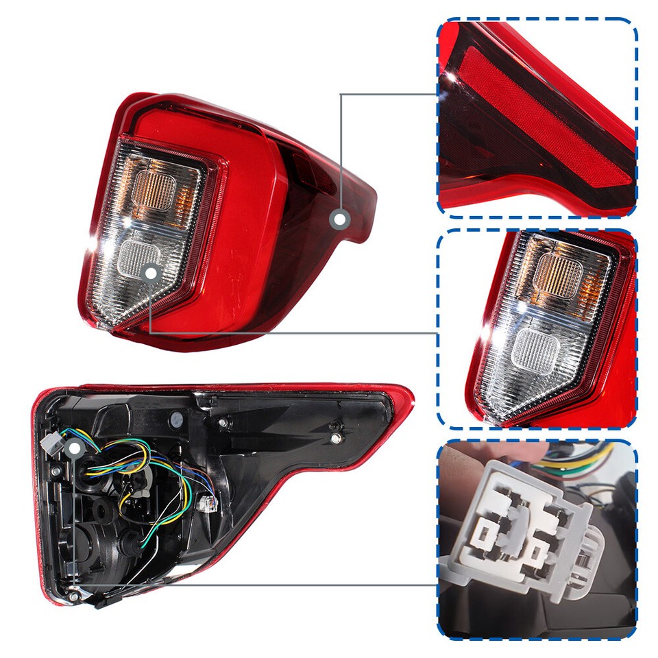Tail Light For 20-2023 Ford Explorer ST LED Dark Red Brake Lamp RH ...