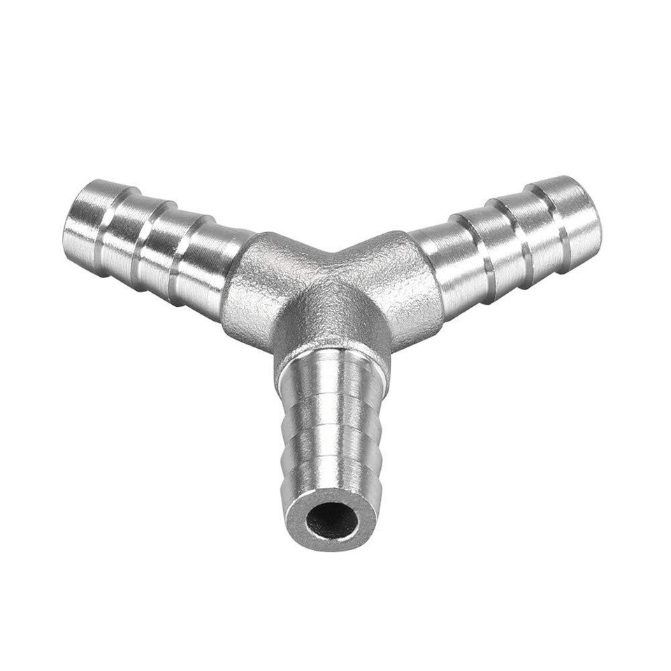 Stainless Steel 5/8" Hose Barb Y Barbed Fitting 3 Way Wye Adapter with ...