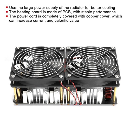 ZVS 2500W Induction Heater Heating PCB Board Module W/ Water Pump ...