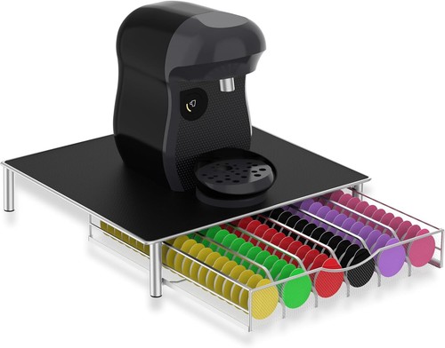 COFFEE MACHINE STAND 36 CAPSULE POD STORAGE HOLDER DRAWER NESPRESSO ...