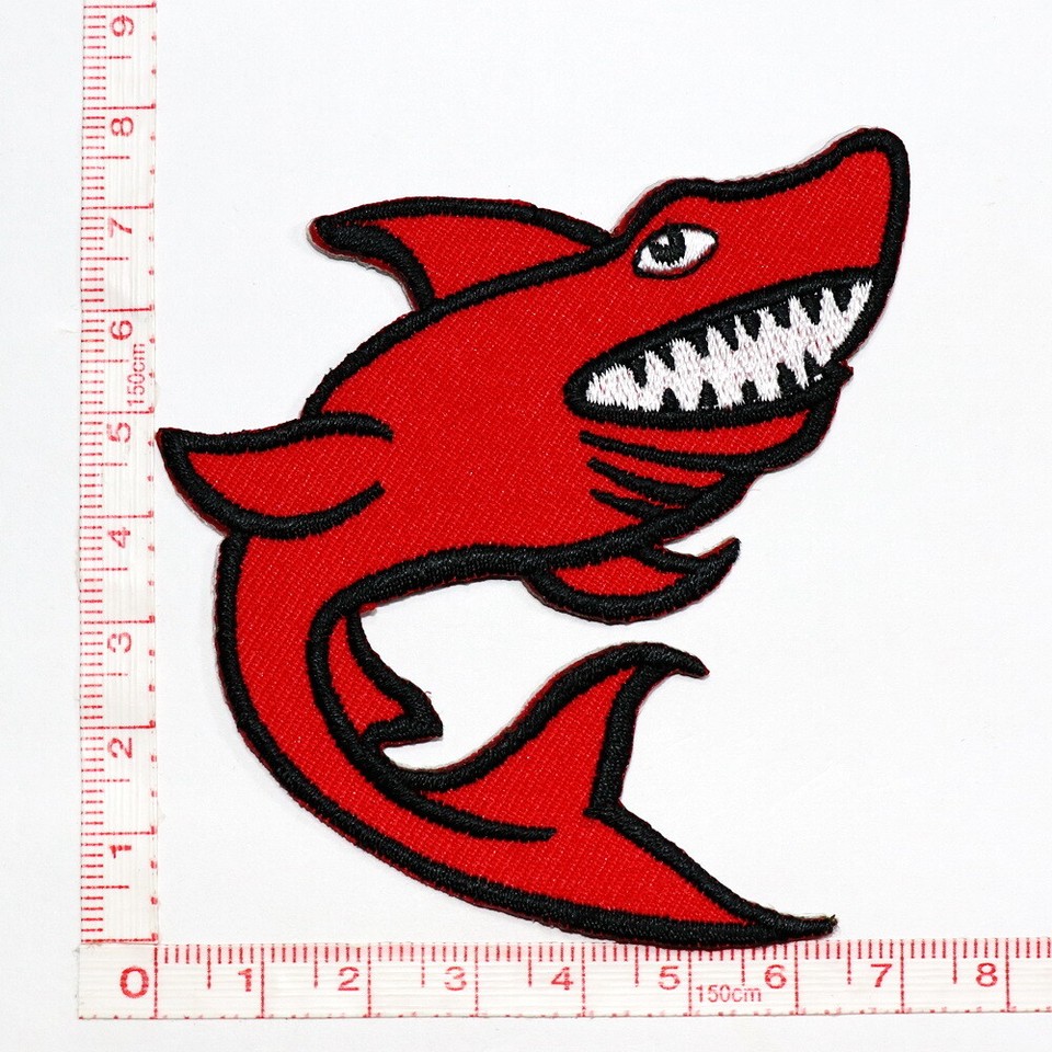 Shark Fish Patch Ocean Animal Surfing Tattoo Artwork Emblem for Iron on ...
