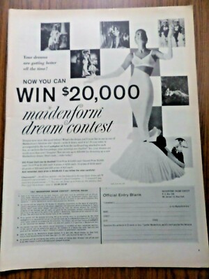 1957 Maidenform Bra Ad Win $20,000 Maidenform Dream Contest | eBay