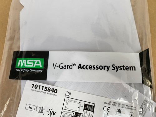 MSA V-Gard Contoured Clear Safety Visor Face Shield For Hard Hats ...