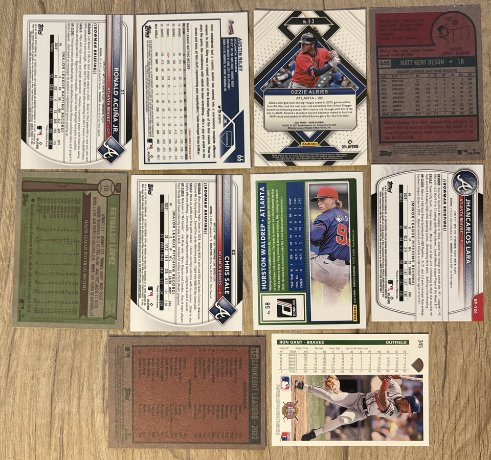 Ronald Acuna & Atlanta Braves ⭐️10 Card Lot - Sale Waldrep(RC) Albies ...
