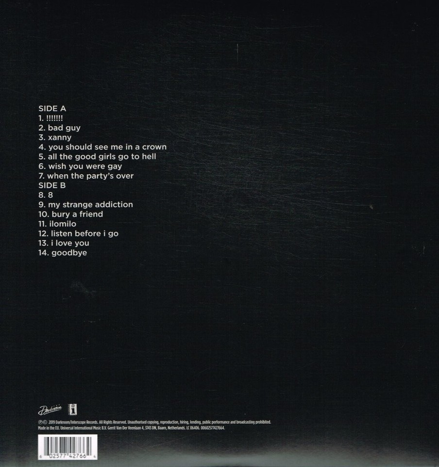 Billie Eilish Wenn Wir Alle Einschlafen, Wohin Gehen Wir? LP Vinyl Europa 602577427664 | eBay.de