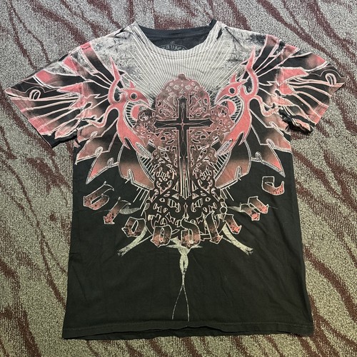 Vintage Y2K Black & Red Cross Xzavier Tee Mens Size Medium From Buckle ...