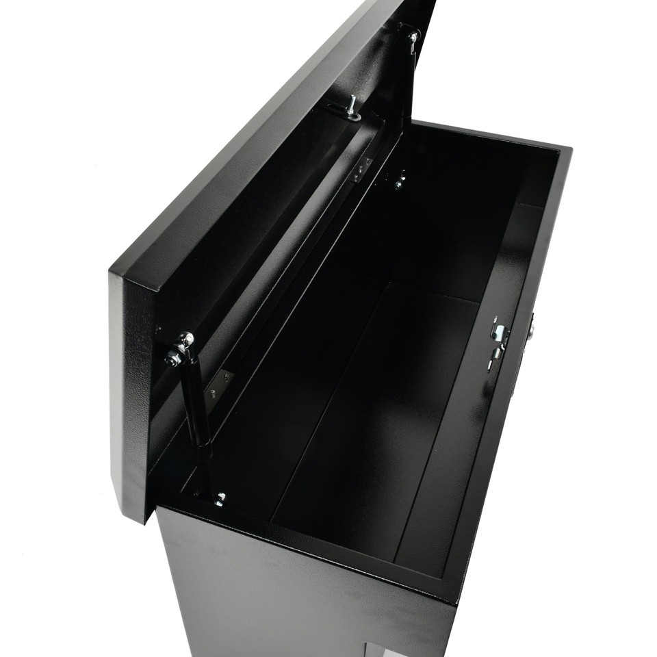 34"x12.2"x15" Black Steel Side Mount Tool Box Pickup Trailer Truck ...