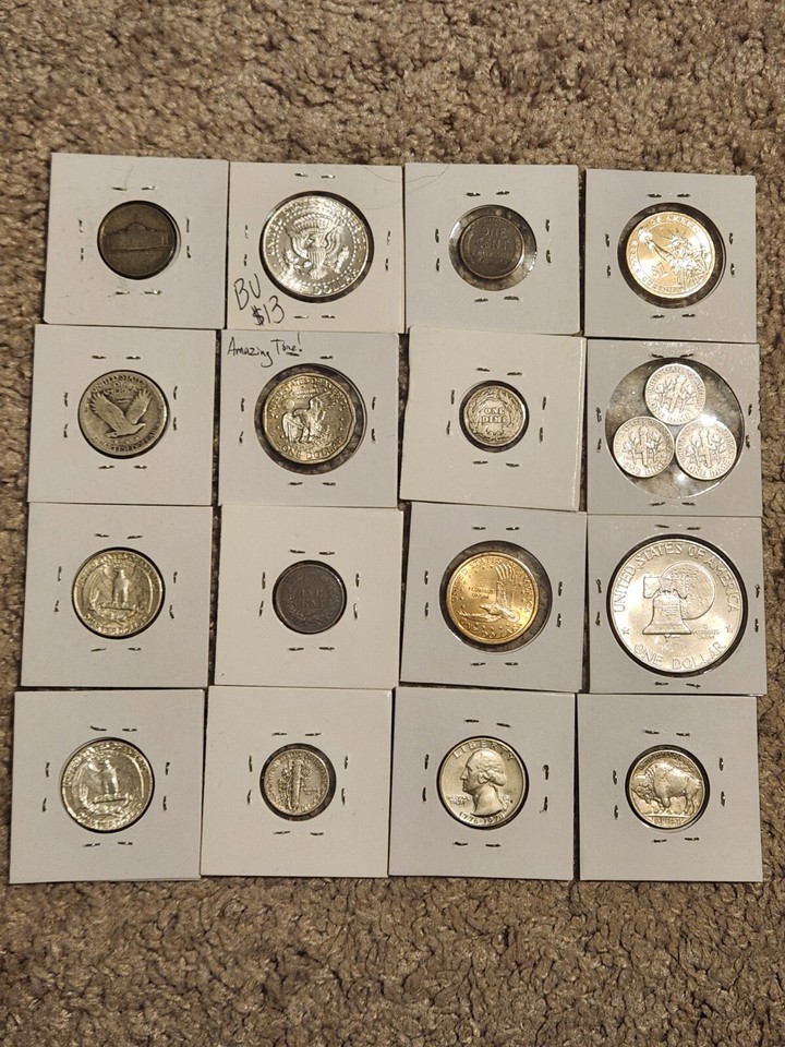 Lot Of 16 U.S. Silver & Copper Coins BU-CIRC 1900-2007 | eBay