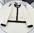 Womens Formal Work Office Crew Neck Short Coats Jackets Tweed Elegant ...
