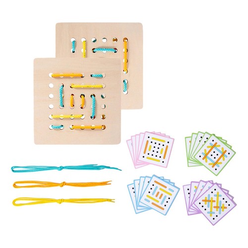 Kids Valentines Day Gifts Wooden Lacing Cards for Toddlers Lacing ...