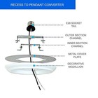 Lighting Recessed Can Light Conversion Kit To Pendant Instant Light ...