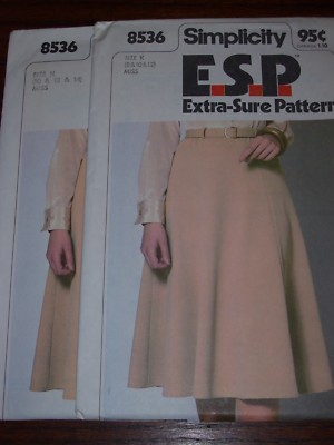 🌺1978 UNCIRCULATED SIMPLICITY #8536 - LADIES EASY PULL ON SKIRT PATTERN ...