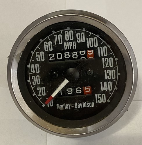 HARLEY DAVIDSON 3-1/2 inch Facing Motorcycle Mechanical Speedometer | eBay