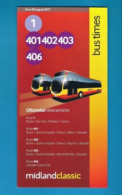 Bus Timetable - Midland Classic 1 401 etc - Uttoxeter Area Services ...