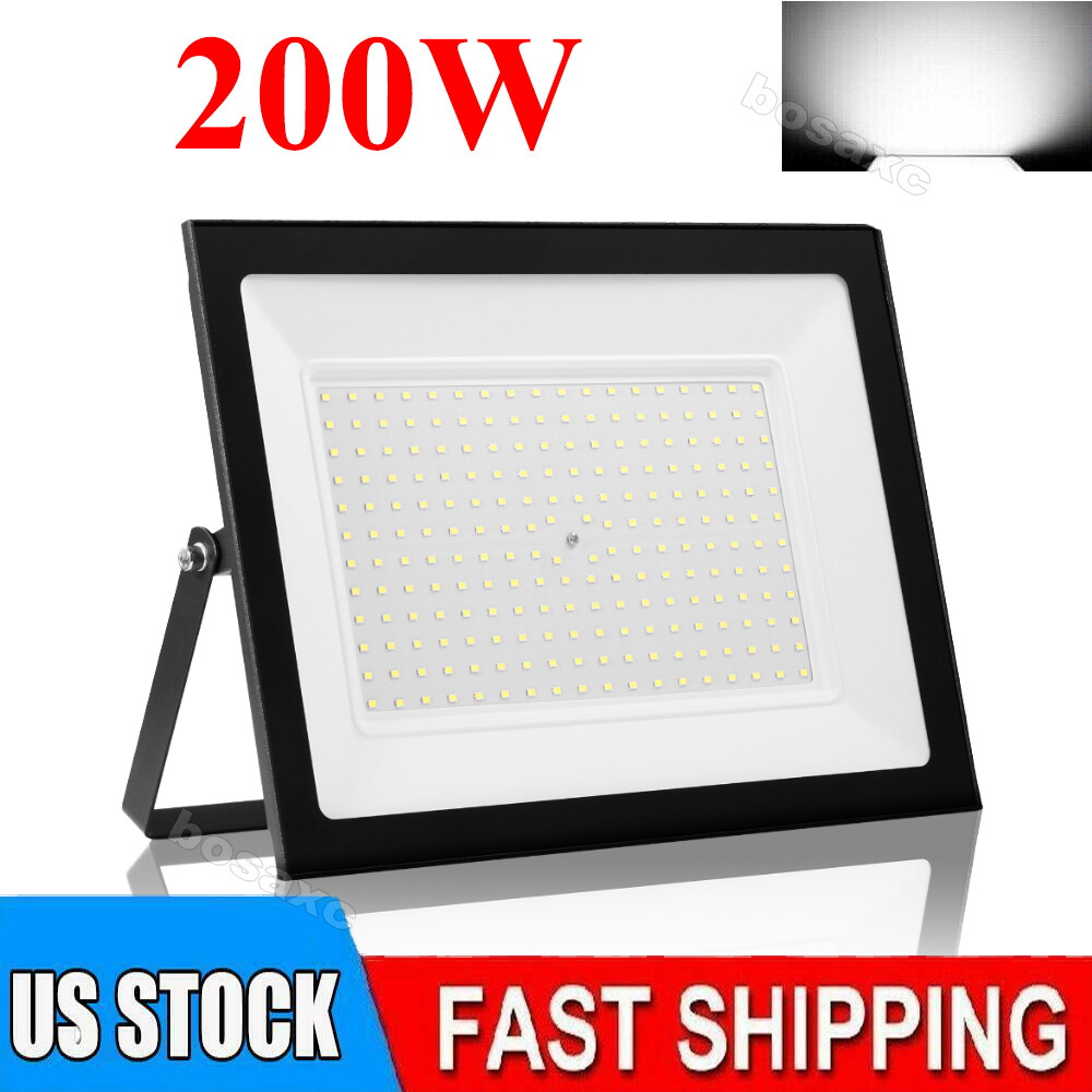 200W Watt LED Flood Light Garden Outdoor Lamp Yard Security Spotlight ...