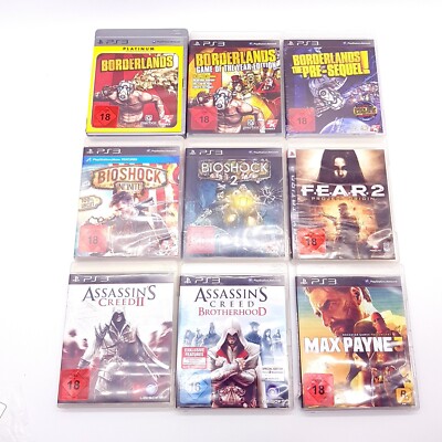 PlayStation 3 Spiele Paket (9 Stück) PS3 Actionspiele z.B. Assassins ...