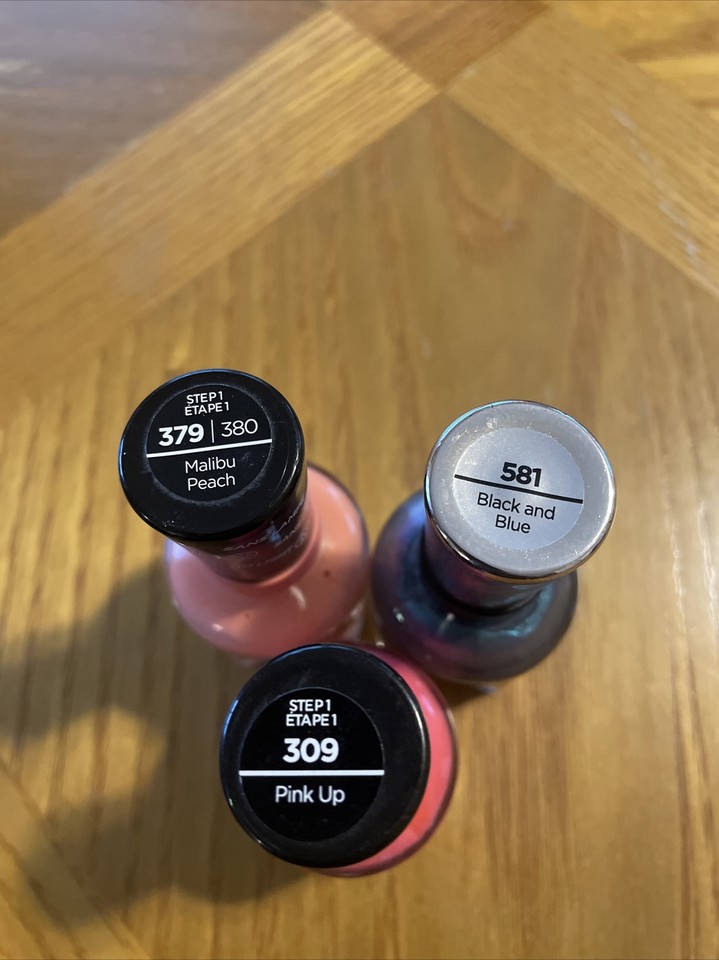 (Lot of 3) Sally Hansen Complete Salon Manicure Nail Polish 309, 379 ...