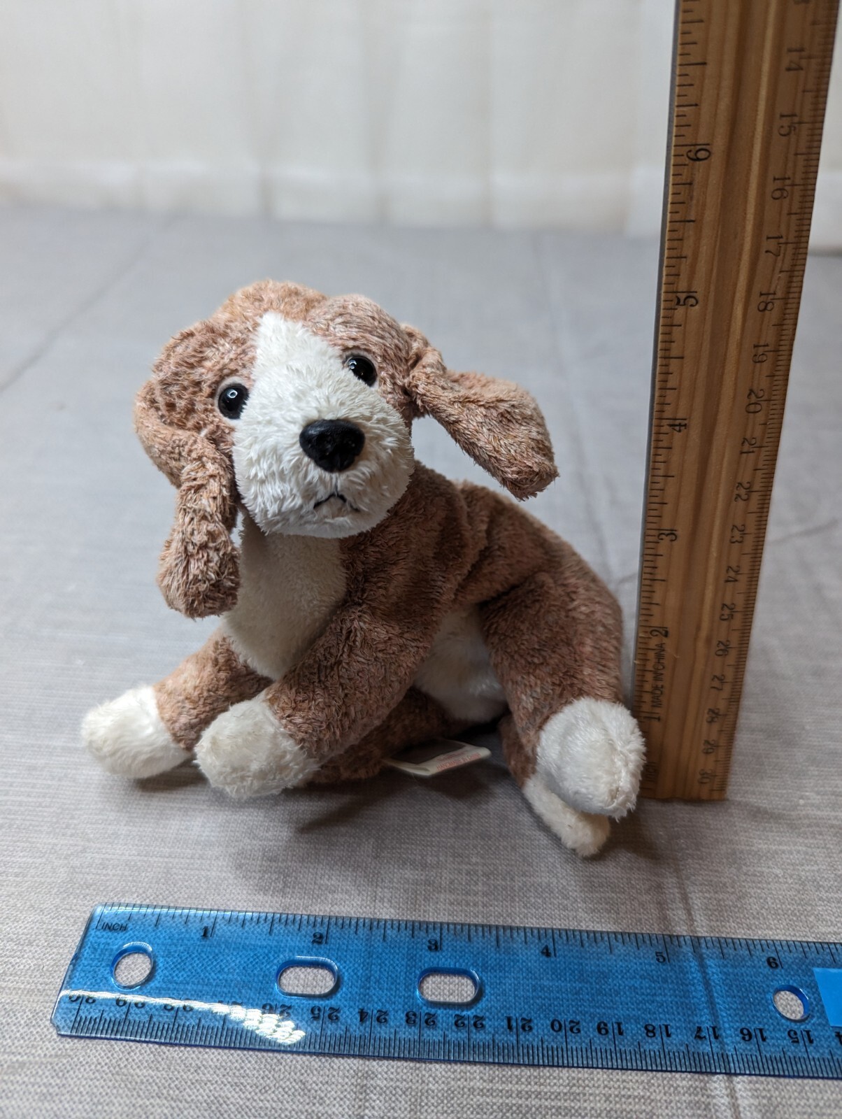 2000 Ty Beanie Baby Sniffer Brown White Paws Dog Floppy Ears Plush Toy Small | eBay